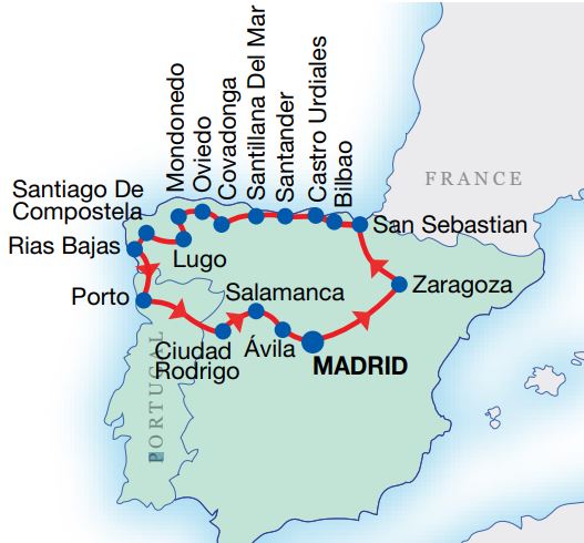 Map Of Northern Spain National Geographic Northern Spain: Camino De